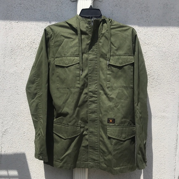 DC | Jackets & Coats | Lightweight Military Jacket With Hood | Poshmark